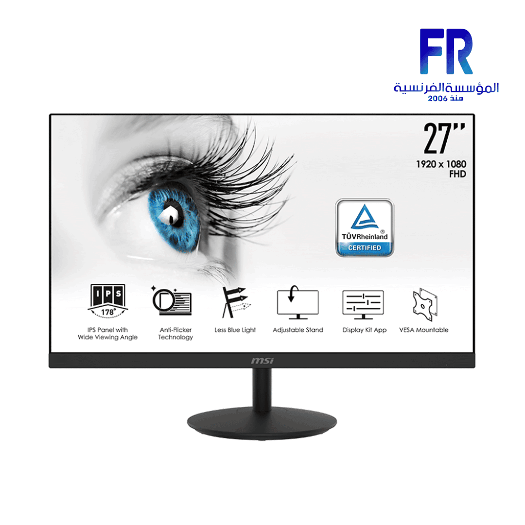 MSI PRO MP271 27 INCH 75HZ 5MS FHD IPS Monitor | Alfrensia